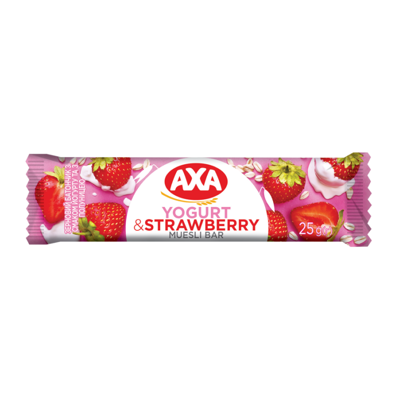 Батончик Axa yogurt&strawberry Зерновой 25гр фл/п (Украина) купить ...