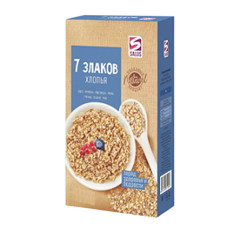 Хлопья Salus 7 Злаков 350гр Кор (Ќазаќстан/Казахстан) купить оптом ...