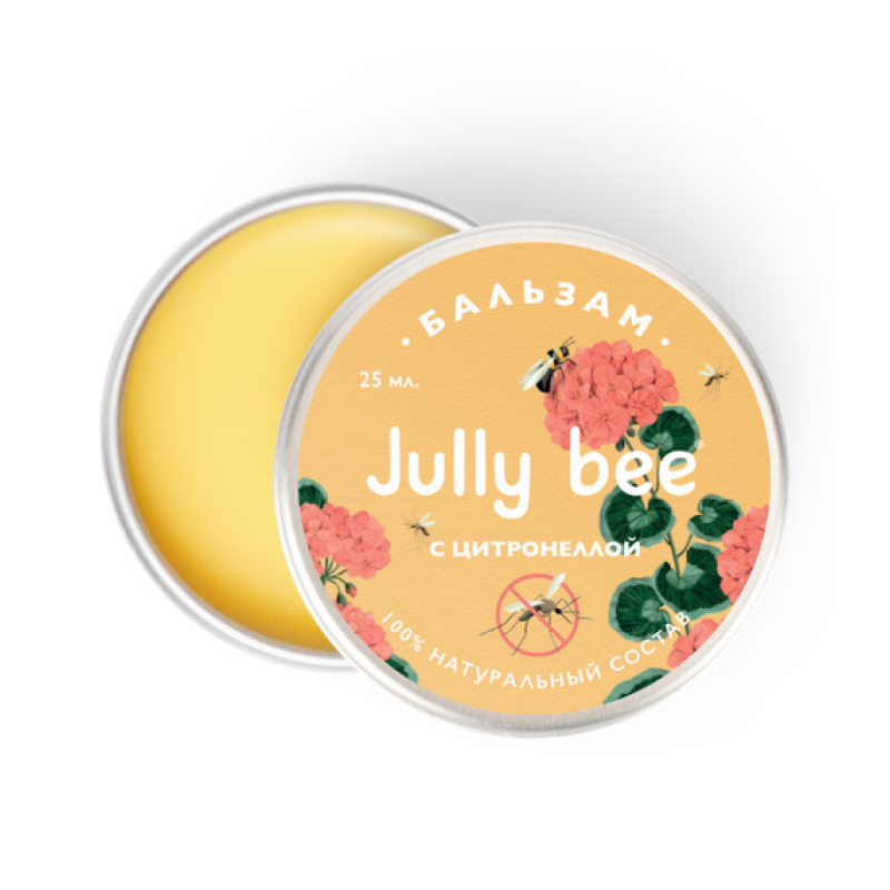Бальзам Jully Bee с Цитронеллой 25мл ж/б (Ресей/Россия) купить оптом — выгодная цена, доставка ...